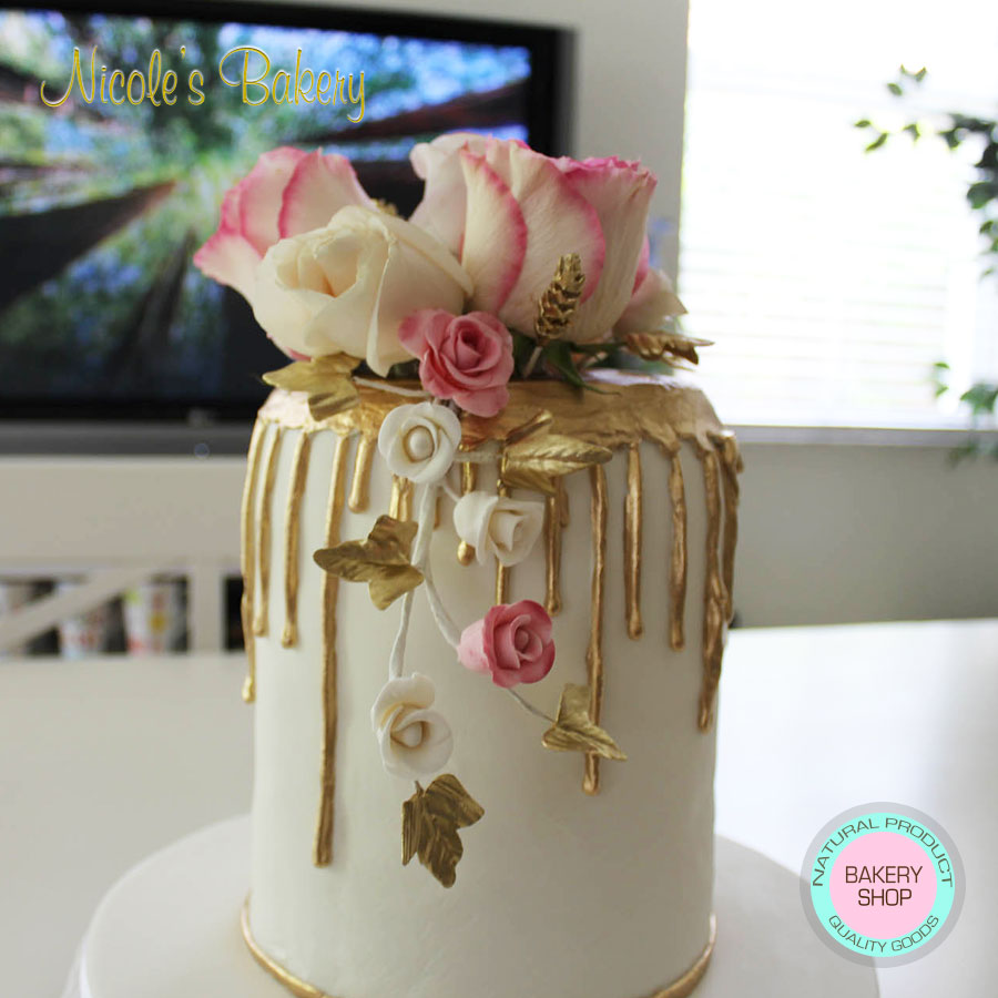 Gold Drip Cake